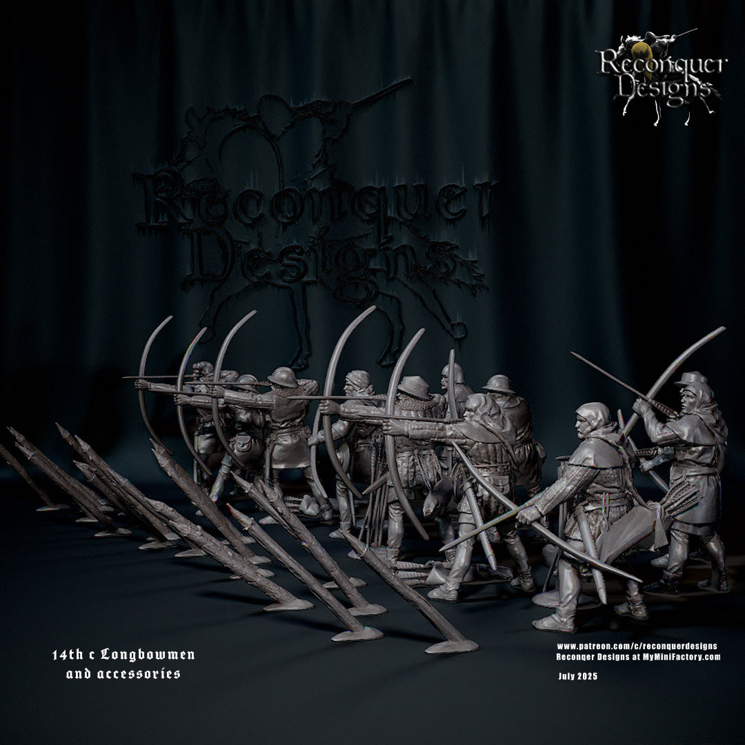 C14th Longbowmen – Potbelly Miniatures